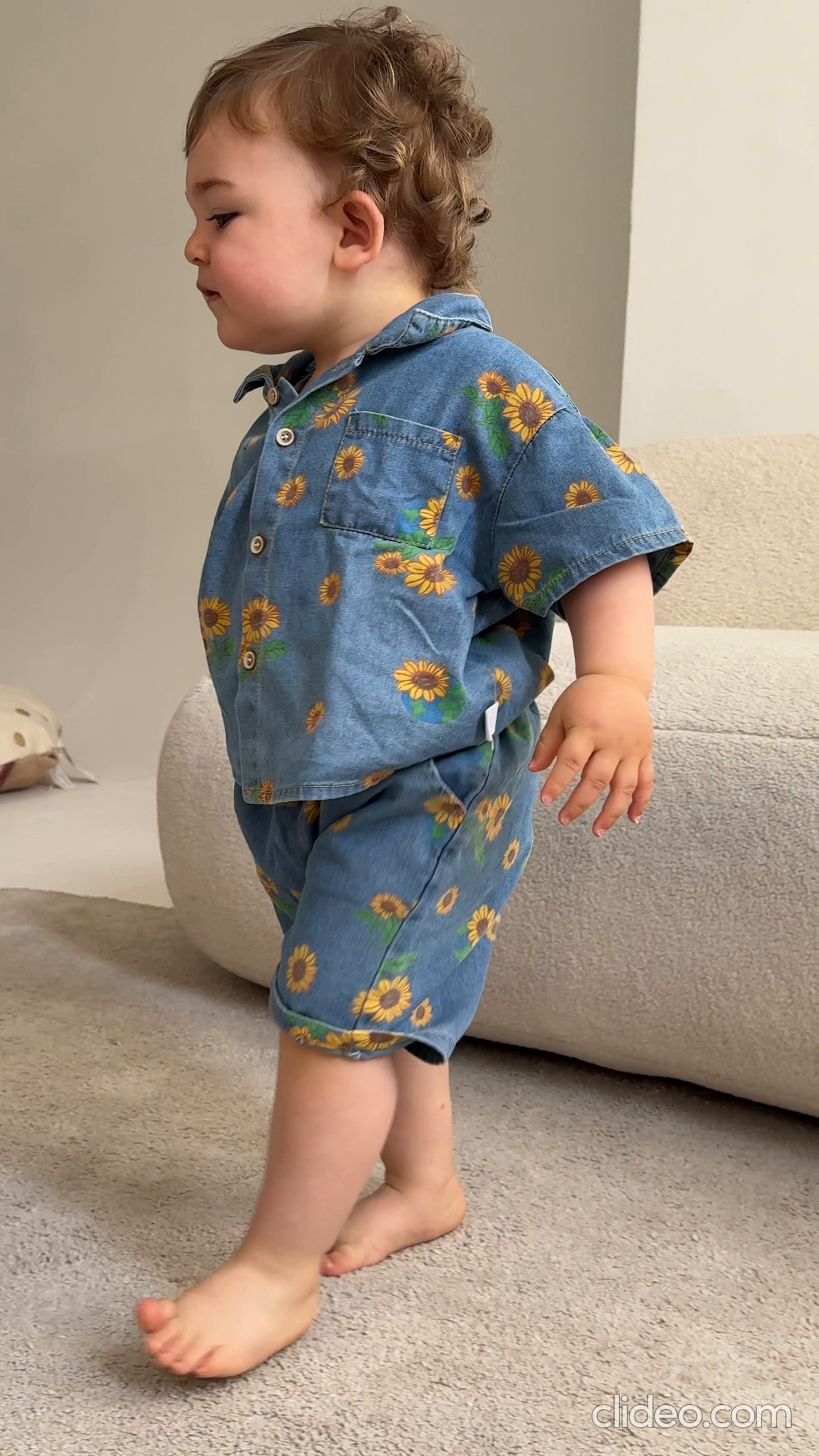 The sunflower denim set – MINIMONO